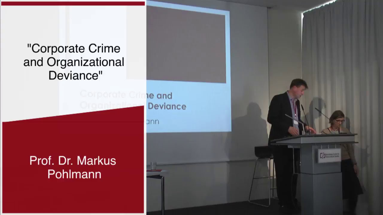 Markus Pohlmann (Heidelberg University): Corporate Crime and ...
