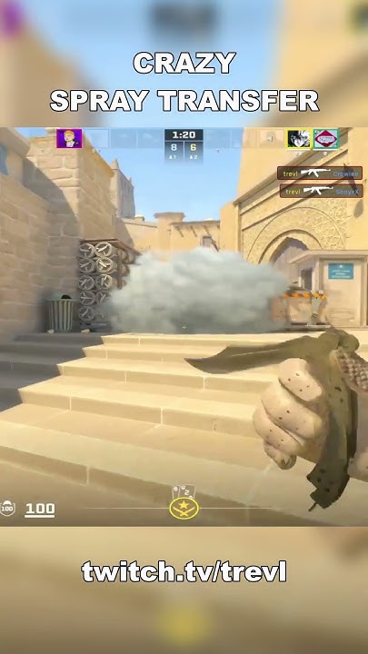 CRAZY SPRAY TRANSFER CS2 | #shorts #faceit #3000elo #trevl #csgomoment #cs2clips - YouTube