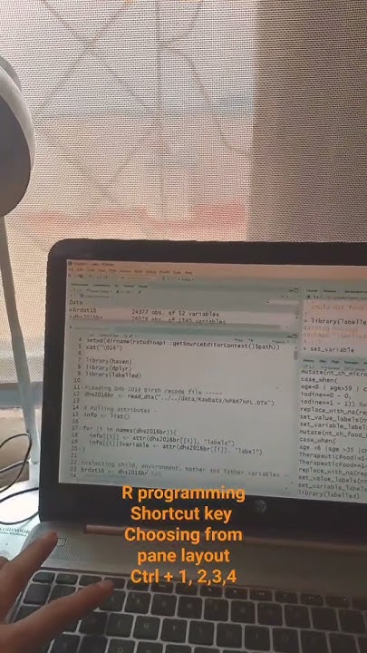 R programming Shortcut Key: Select pane - Ctrl +1,2,3,4 - YouTube