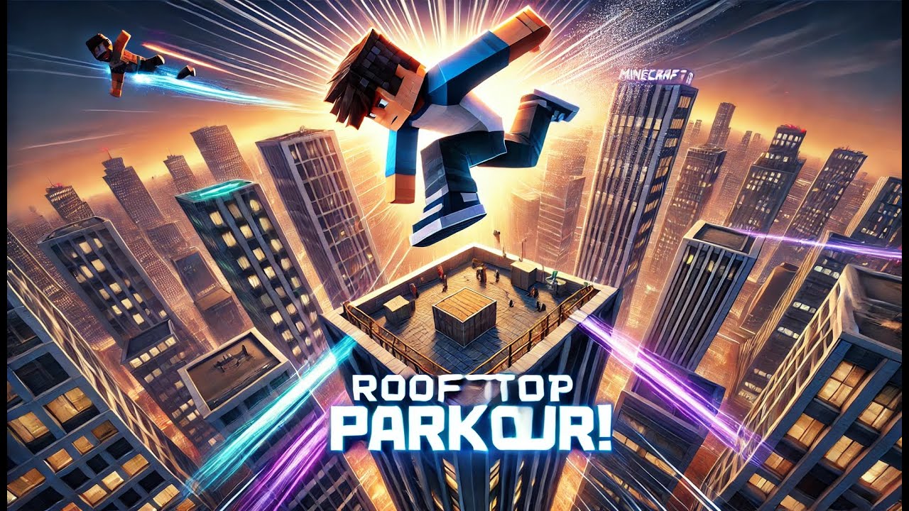 EPIC Rooftop Parkour Challenge in Minecraft! 🏙️💥 Leap to Victory! - YouTube