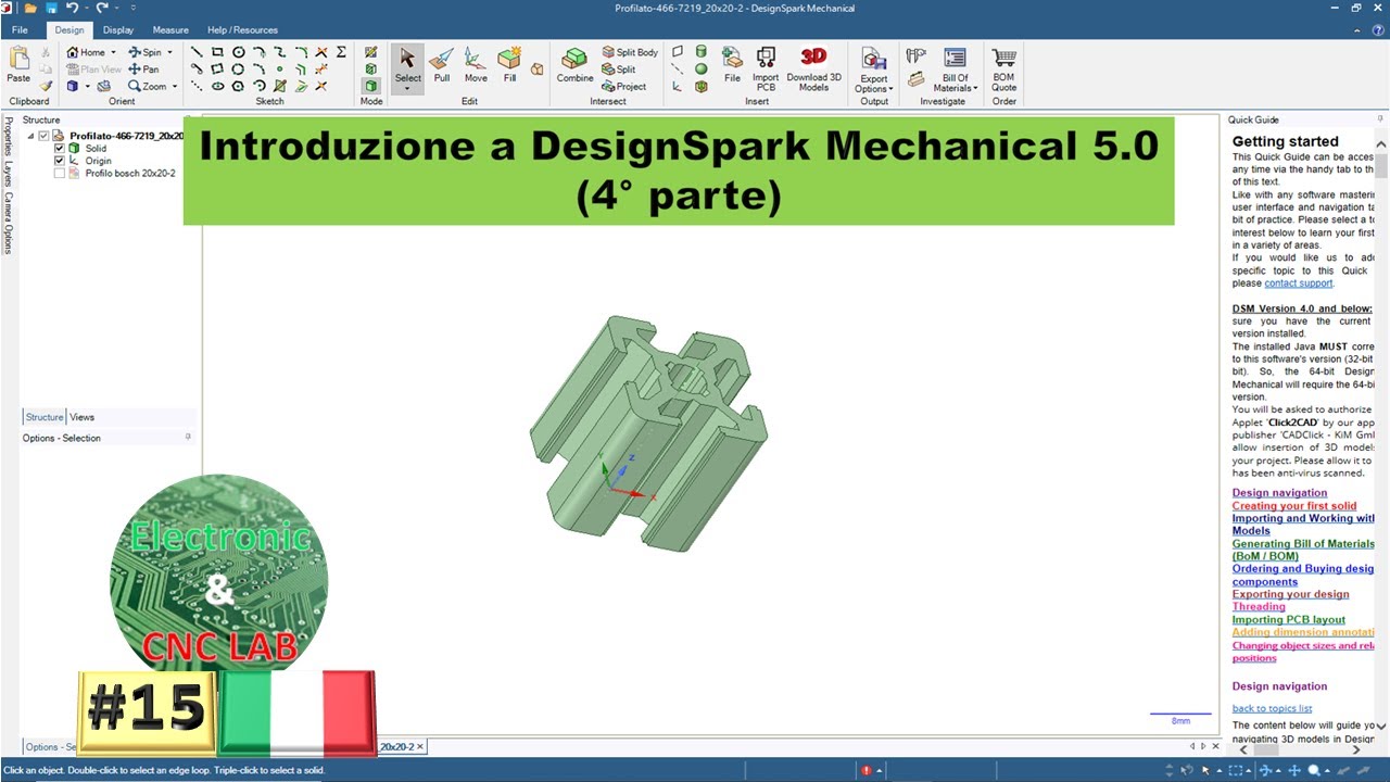 015_Introduzione a DesignSpark Mechanical 5 Part 4 - Tutorial con ...