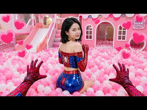SpiderGirl Tries to Win SpiderMan's Heart with Arcade Coins! 🪙❤️ (POV Romantic Funny)