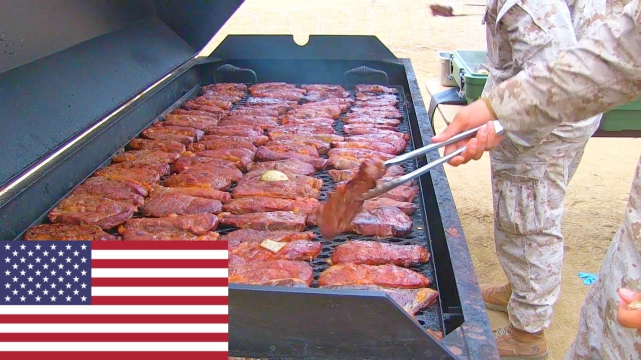 Warrior food. US Marines field kitchen during an exercise. - YouTube
