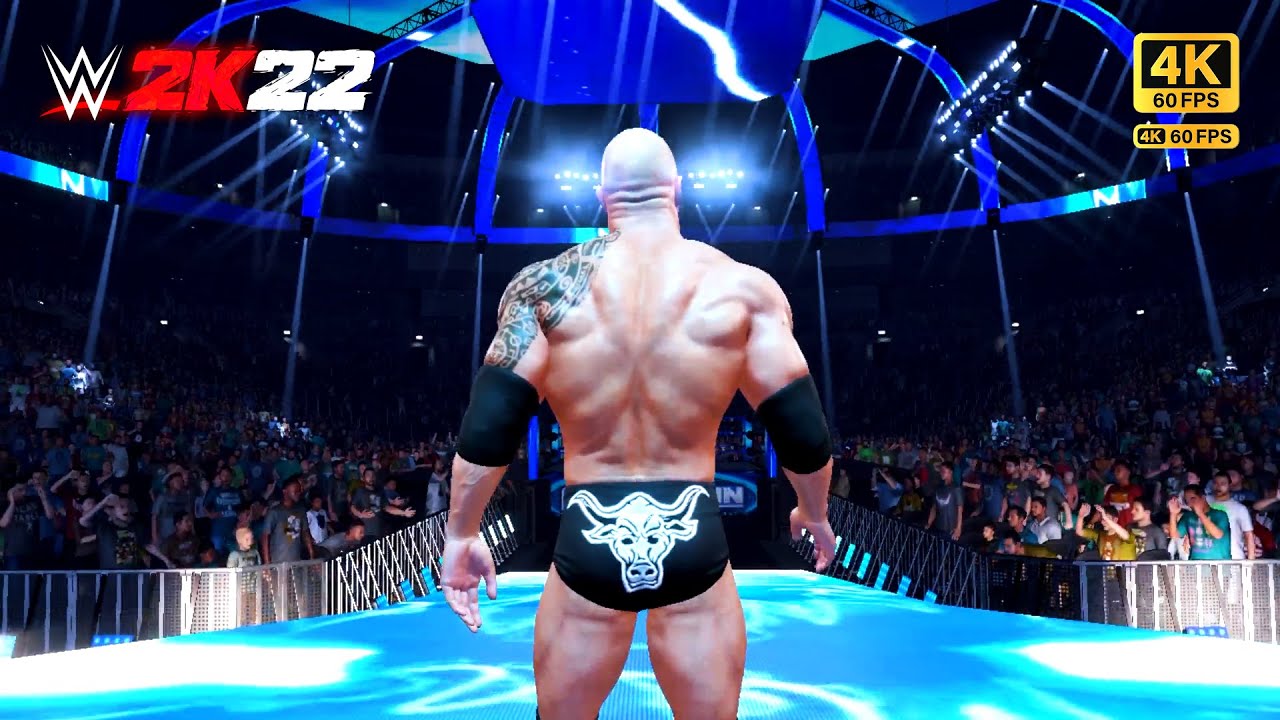 WWE 2K22 - THE ROCK Entrance with Theme Music - 4K 60 FPS - YouTube