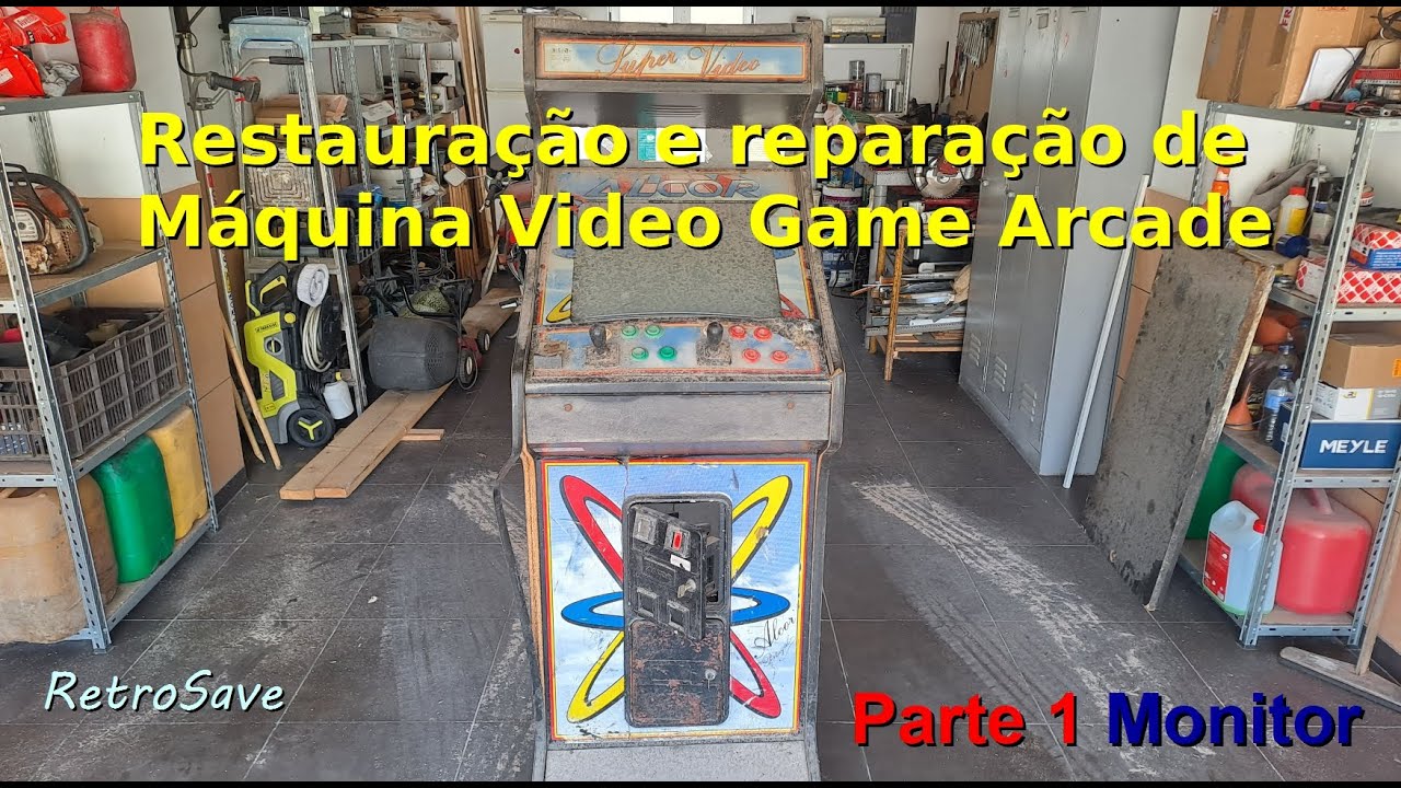 Restauração e reparação de Máquina Video Game Arcade - Parte 1 Monitor ...