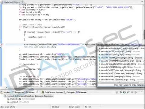 Java Secure Coding: Output Encoding 7 5 ESAPI Encoding - YouTube