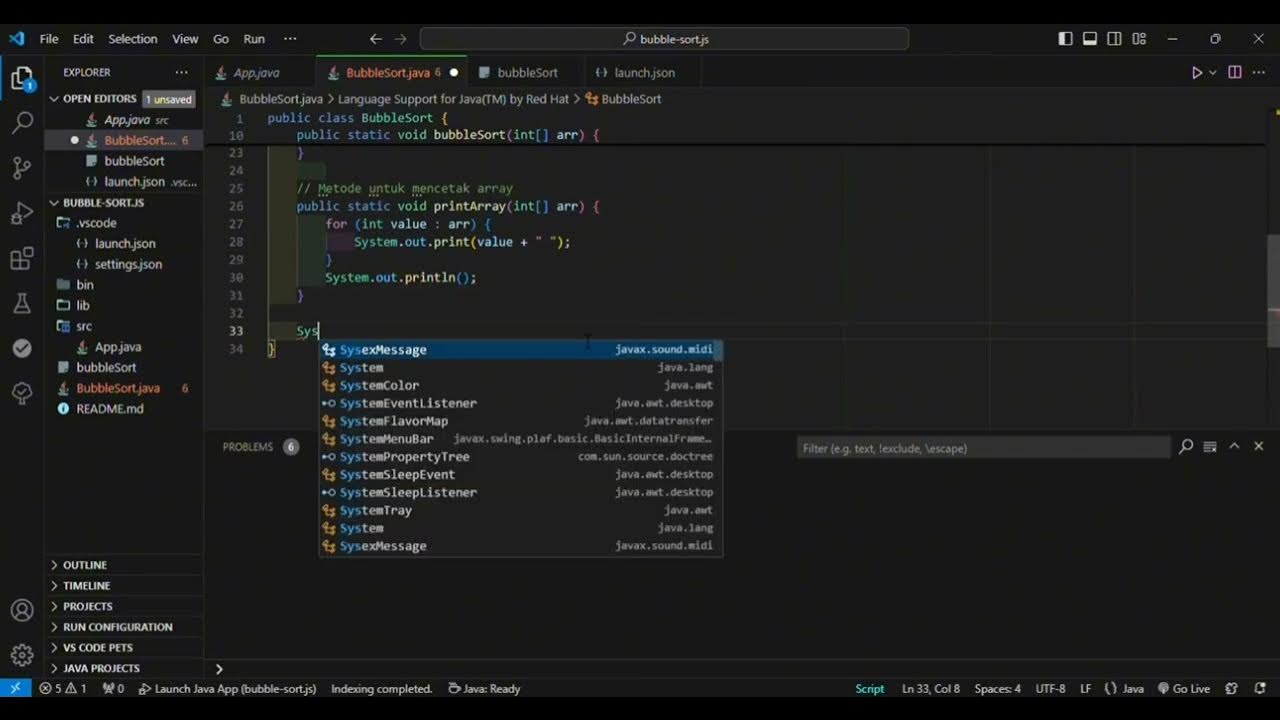 bubble short algoritma Java script - YouTube