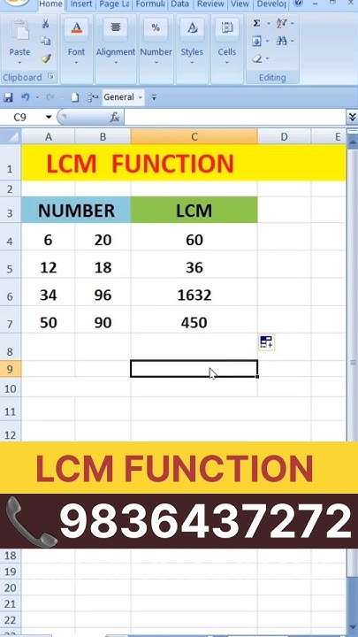 lcm function #shorts #lcm #excel #lcmfunction - YouTube