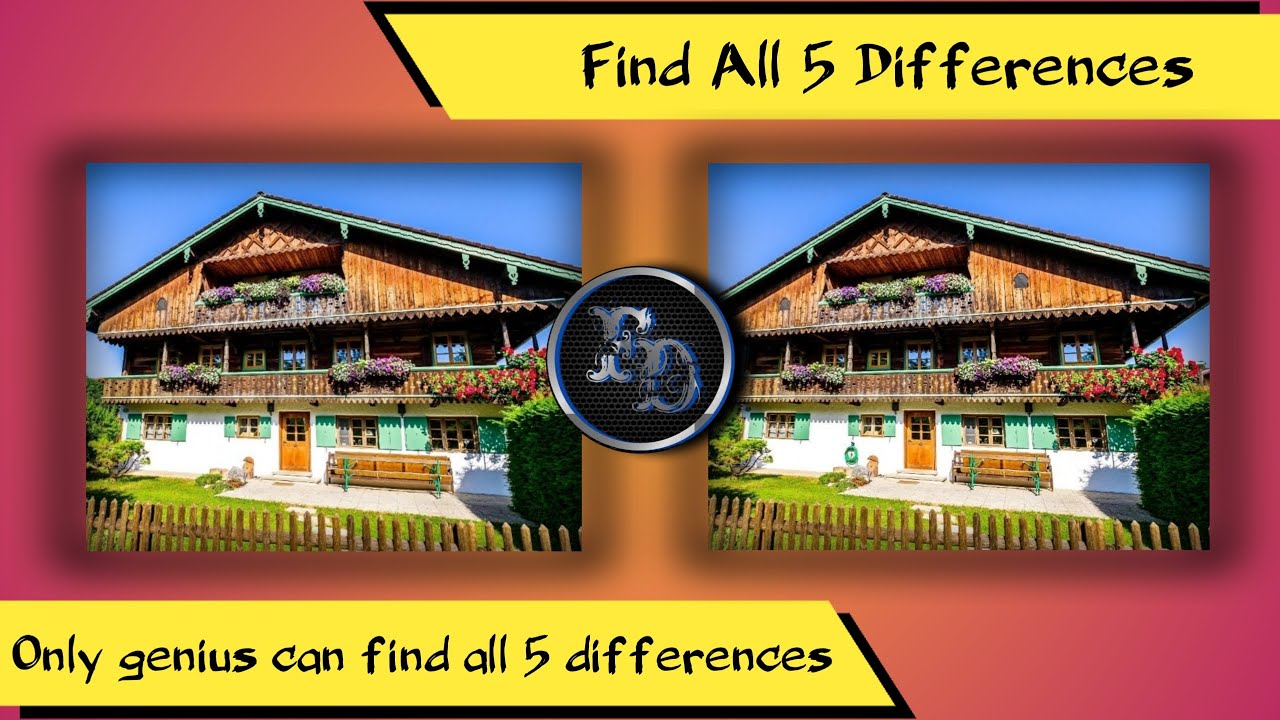 Spot The Difference | Find Five Differences | Picture Puzzle | - YouTube