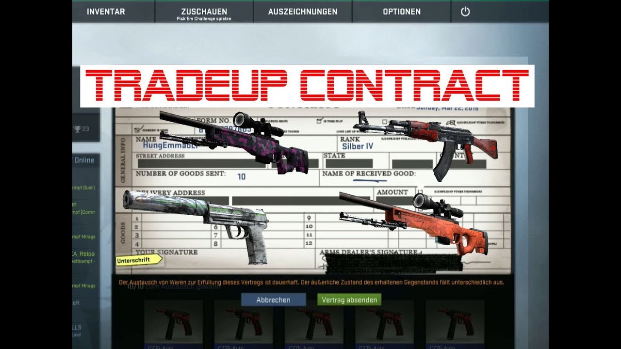 CSGO Tradeup AK47 Red Laminat AWP Pink DDPAT USp Road Rash GER - YouTube