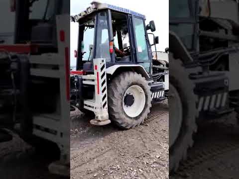ESCORTS WHITE JCB!!!!JCB DANCE!!! WHITE JCB!! JCB Backhoe - YouTube