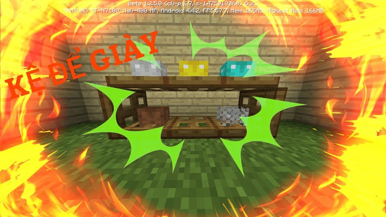 ★KỆ ĐỂ GIÀY DÉP TRONG MINECRAFT PE 1.2 | SHOE RACKS IN MINECRAFT PE 1.2 ...