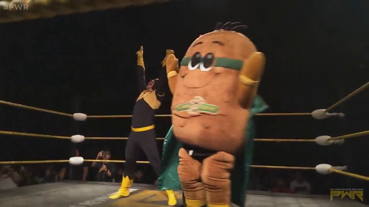 Wrestler fights Potato Mascot?! (PWR x Potato Corner) - YouTube