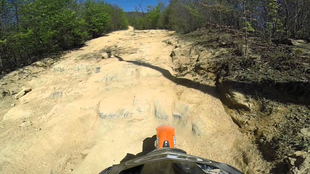 GoPro Windrock Trail 22 rocky section on dirtbike - YouTube