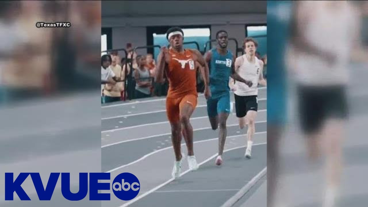 Texas sprinter Brian Herron sets new 500M record | KVUE - YouTube