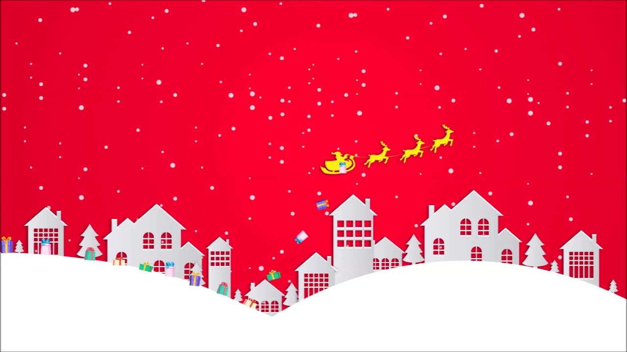 Christmas cartoon animated Video | Santa Claus with Gifts | Merry ...