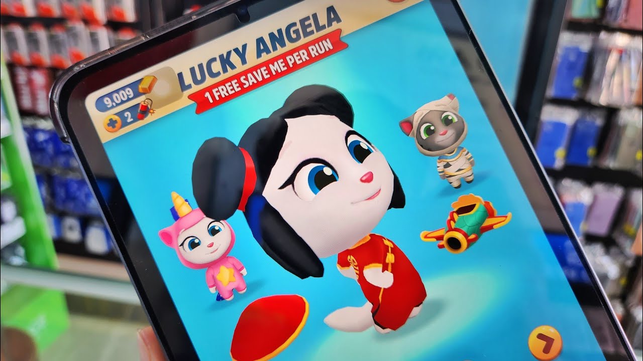 Game Talking Tom Gold Run - Angela Character - Ipad Mini 6 Gameplay ...