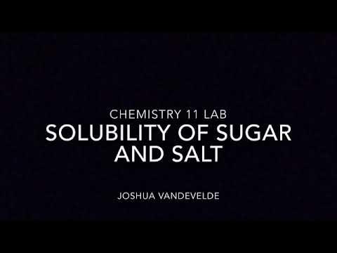 Chemistry 11 Lab: Solubility of Sugar and Salt - YouTube
