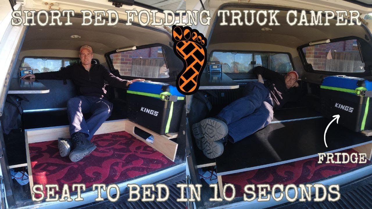 Folding Diagonal Dual Cab Ute Camper Setup in a Short Tray | Tri-fold ...