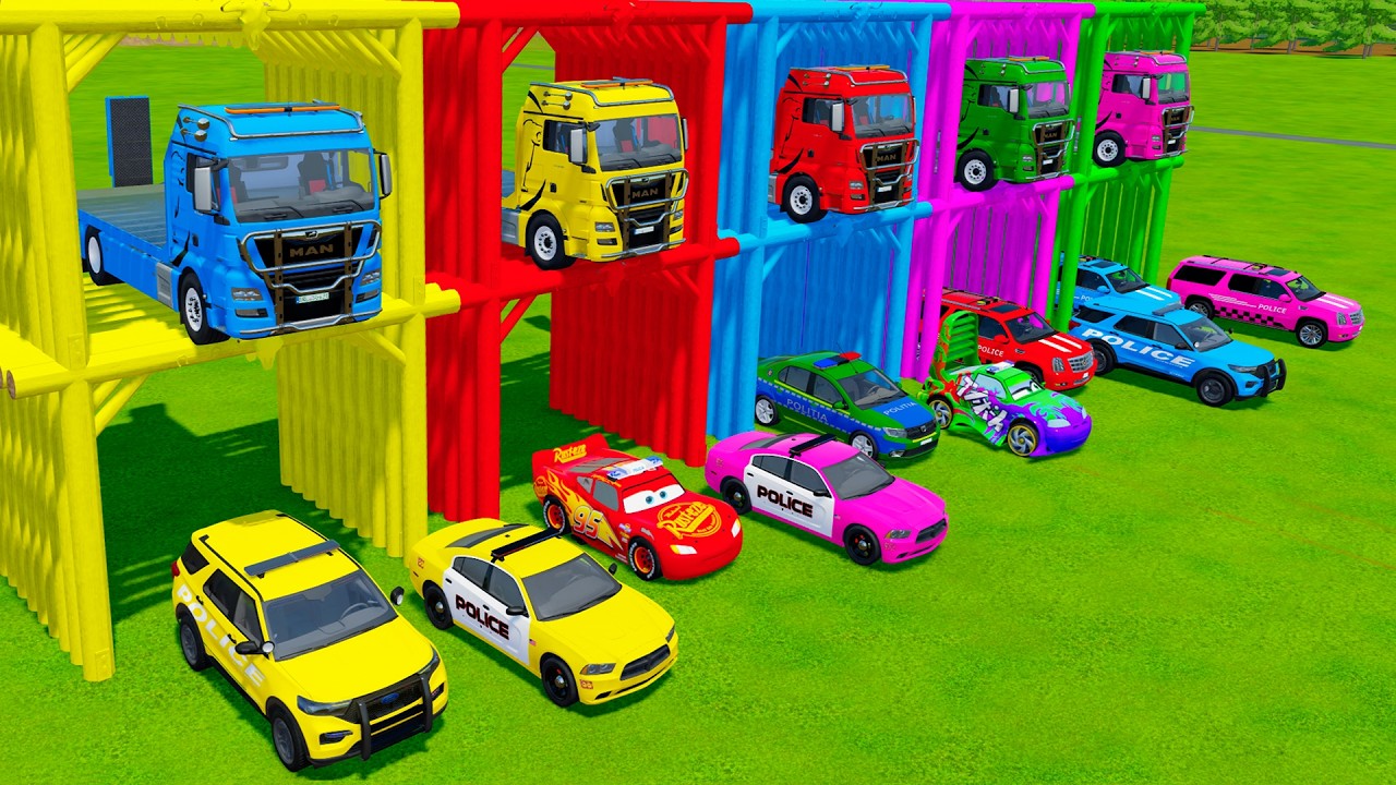 TRANSPORTING ALL POLICE CARS and AMBULANCE EMERGENCY VEHICLES WITH ...