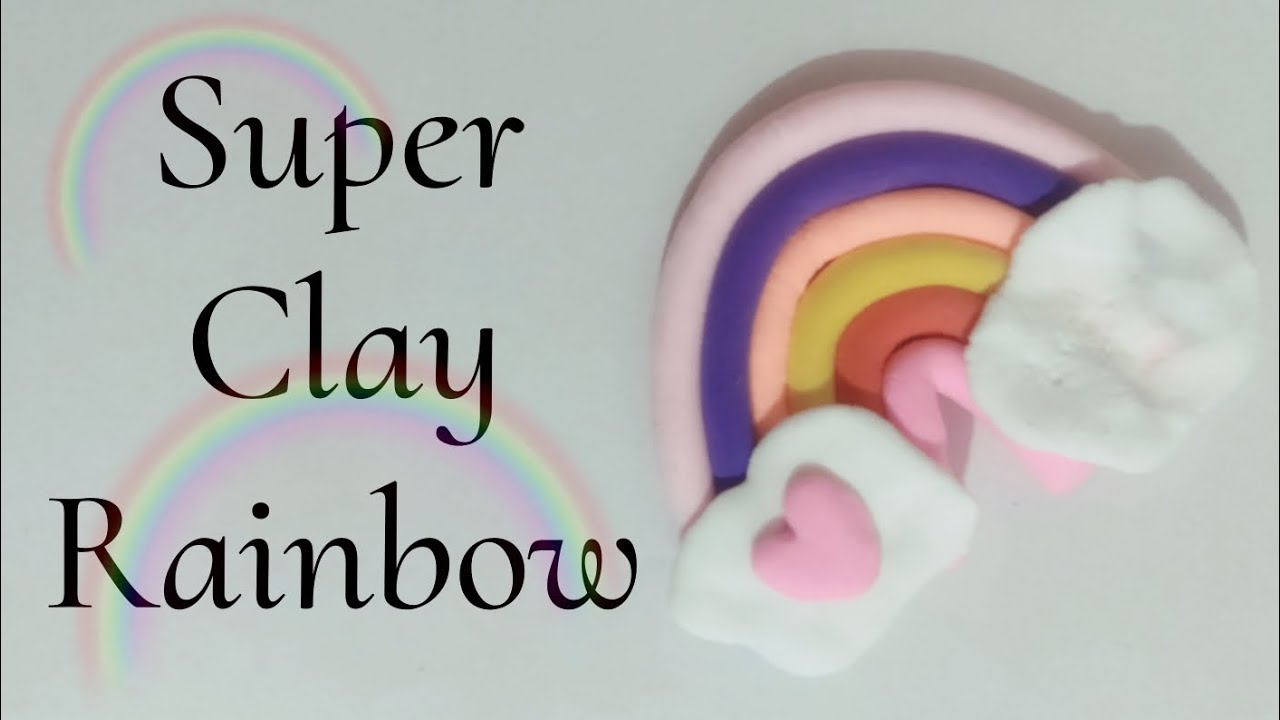 Super light clay rainbow🌈Art | How to make rainbow | Clay craft - YouTube
