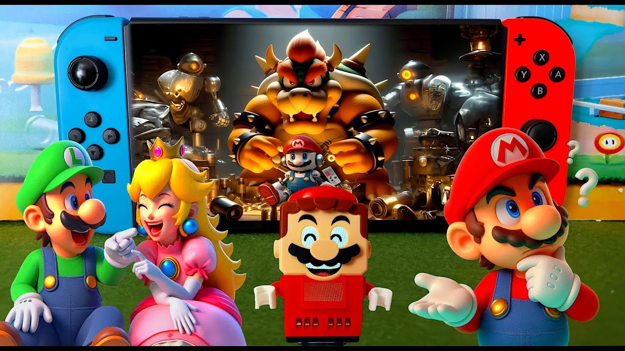 Bowser comes with Robot Mario and everyone is surprised. Lego Mario ...