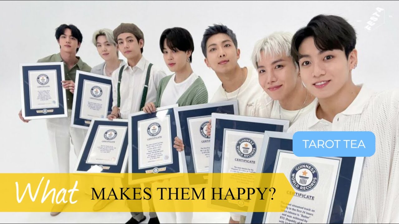 TAROT TEA ON BTS MEMBERS: WHAT MAKES THEM HAPPY? - YouTube