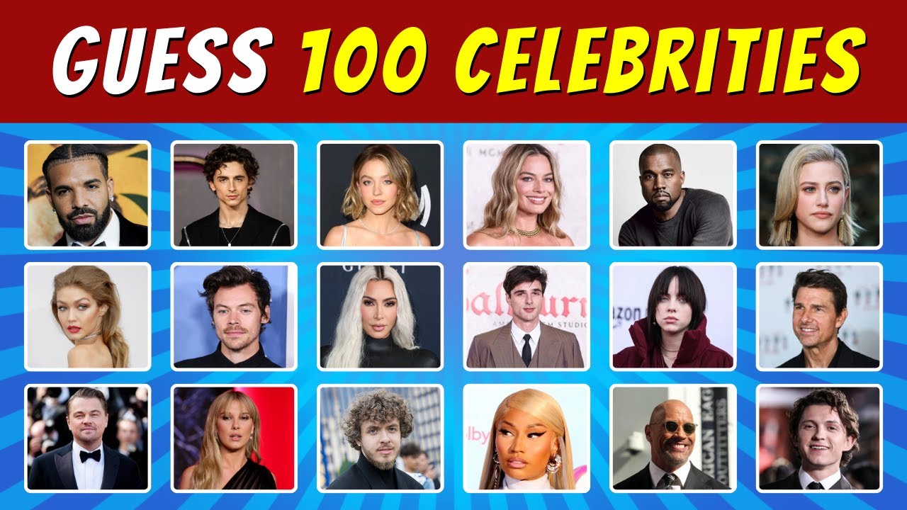 Guess 100 Celebrities In 3 Seconds - 100 Famous Celebrities Quiz 🔥 Can ...