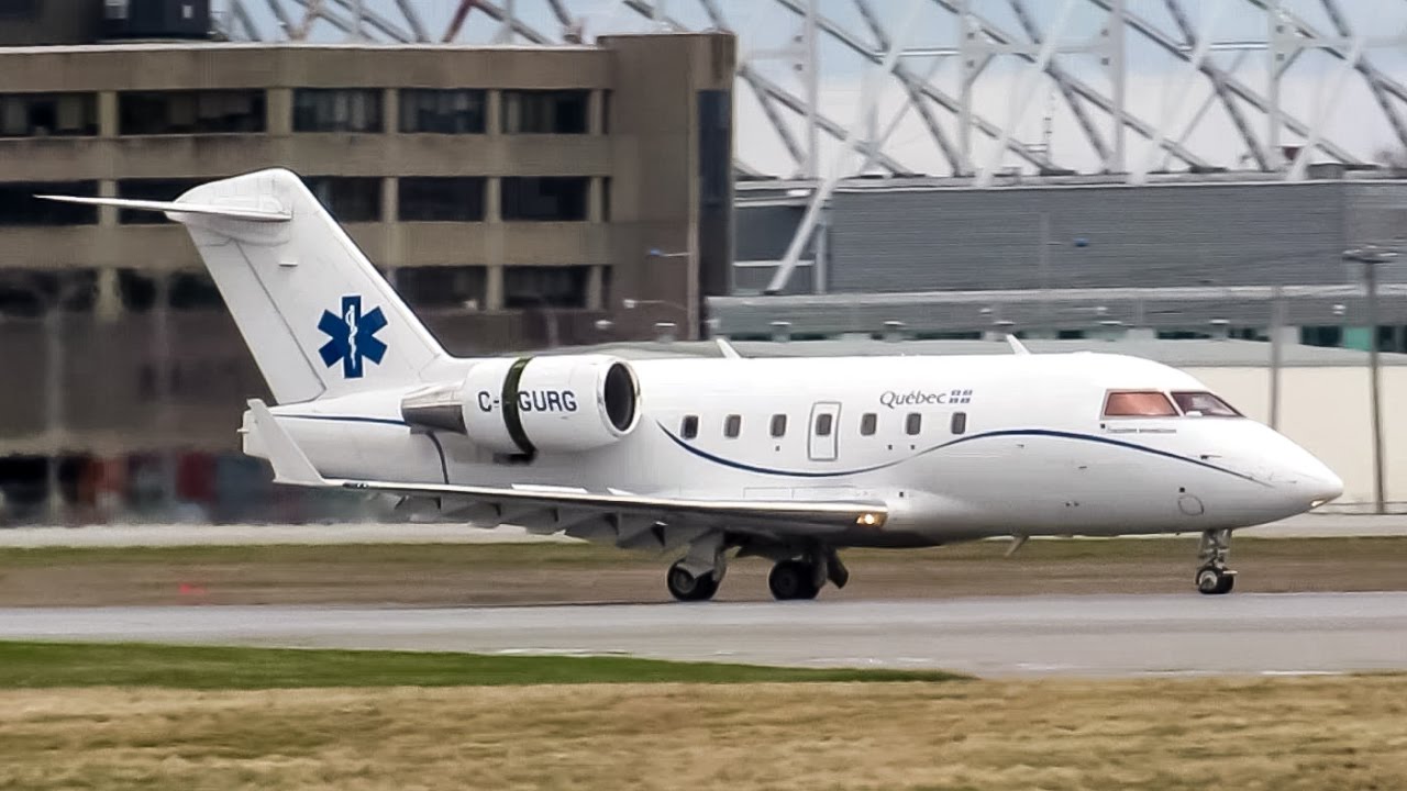 Québec Government CL-601 (CL60) landing & departing Montreal (YUL/CYUL ...