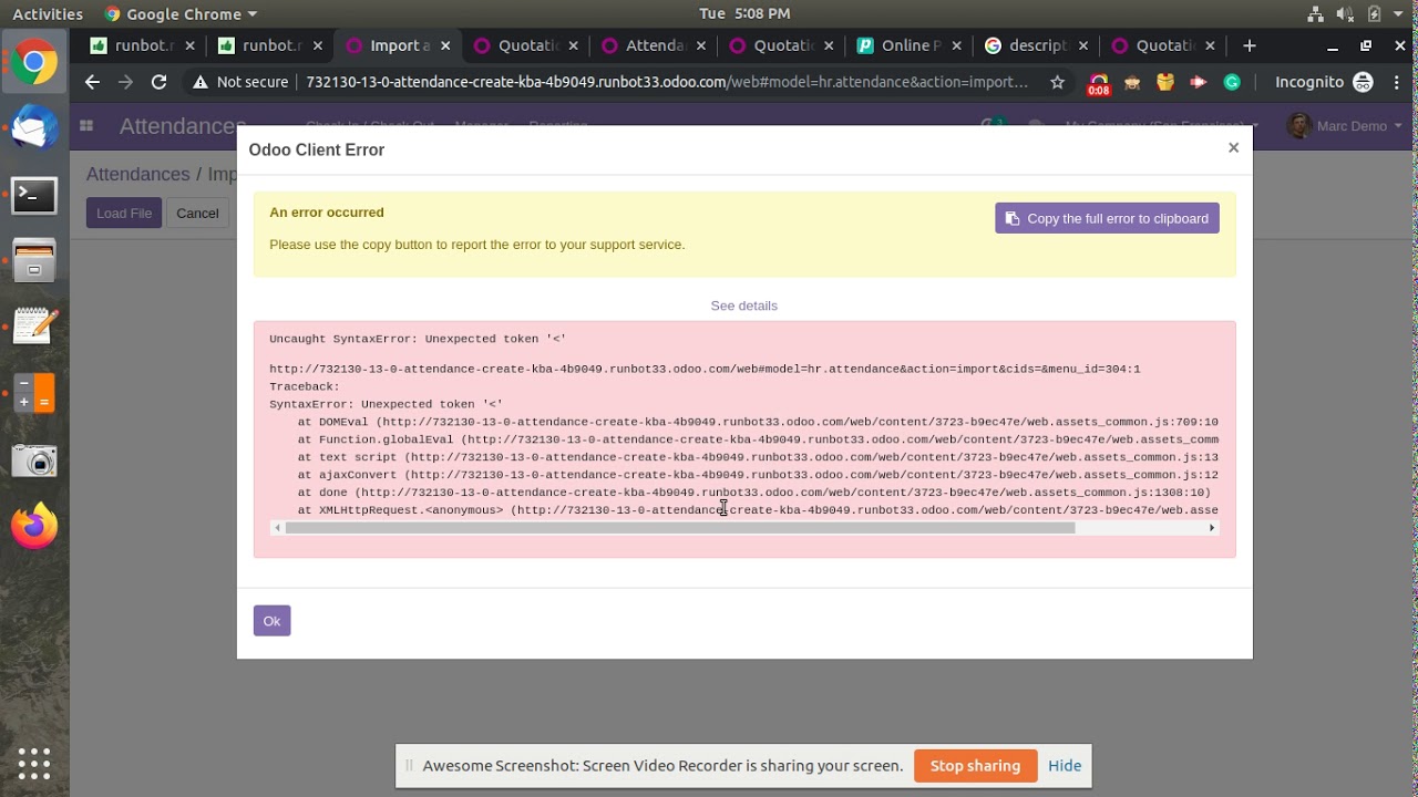 Traceback on import - YouTube