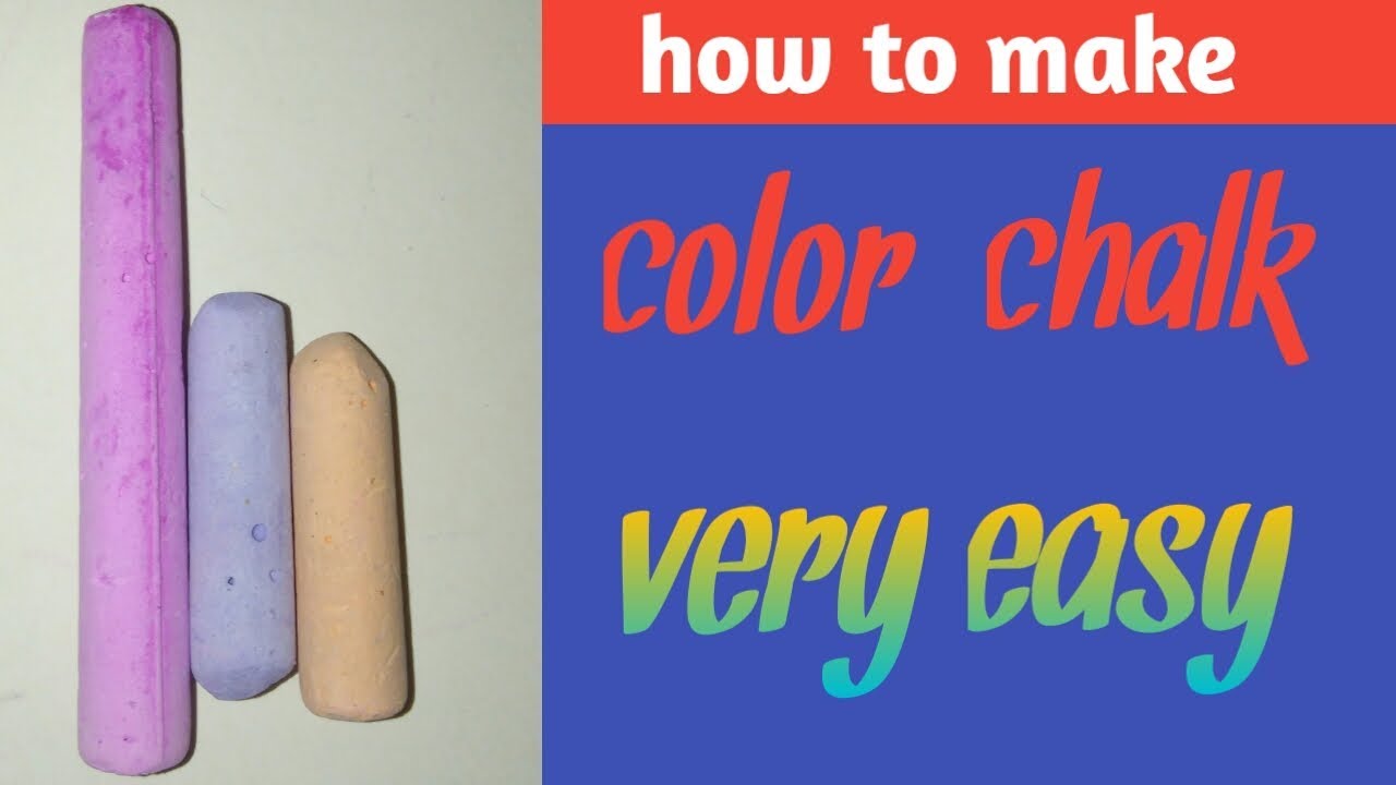 How to make color chalk easy /सफेद चाॅक को अलग अलग कलर की कैसे बनाये ...