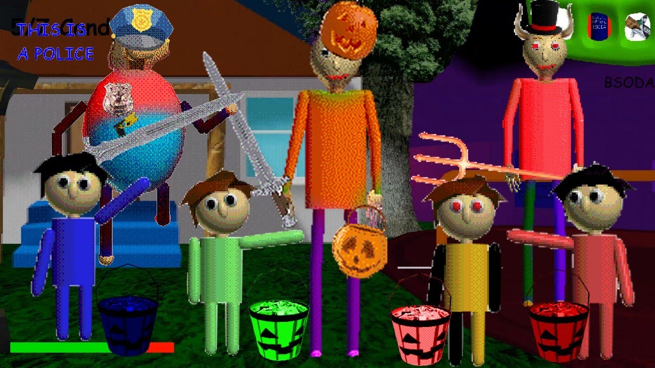 Baldi's Basics in Halloween and Cloned Chaos! (Baldi's Basics Mod ...