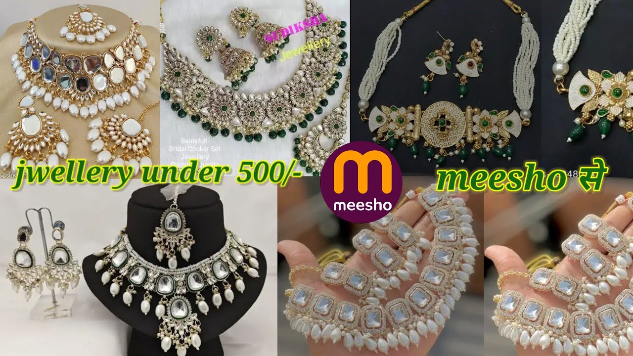 Huge *MEESHO* Jewellery Set Haul *नवरात्रि स्पेशल* under 500 ...