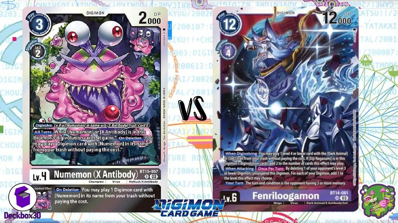 DIGIMON TCG: FINAL local match Numemon X (Black) vs Fenriloogamon ...