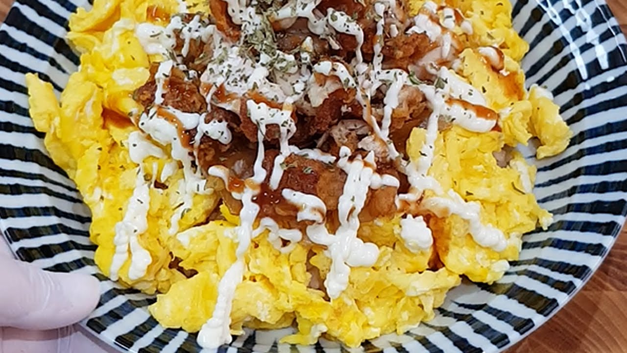 치킨마요덮밥 만들기ㅣChicken mayo rice - YouTube