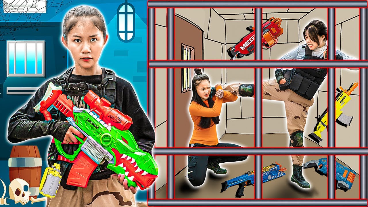 Xgirl Studio Pretty Girl Fight In Prison SEAL X Girl Nerf Guns Candy ...