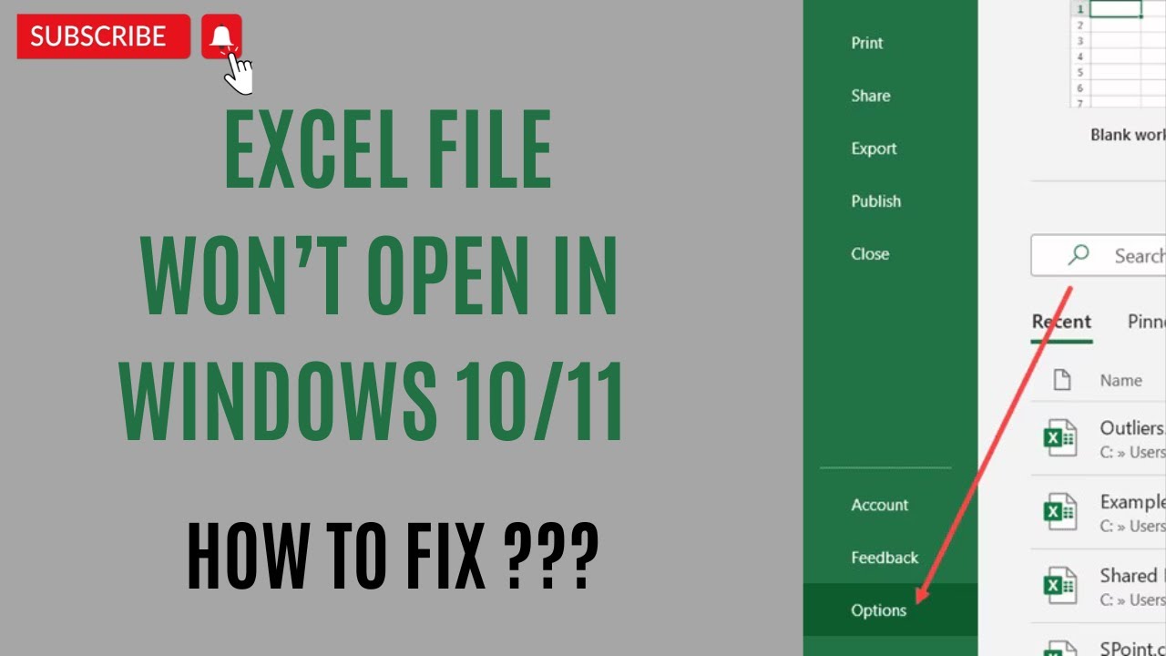 How to Fix Excel File Won’t Open in Windows 10/11 - YouTube
