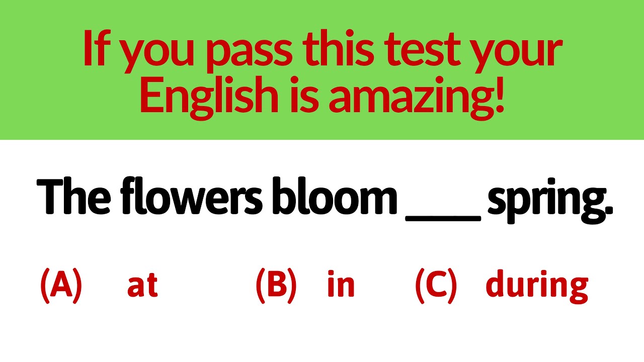 English Grammar Test ️ If you pass test, your English is amazing ...
