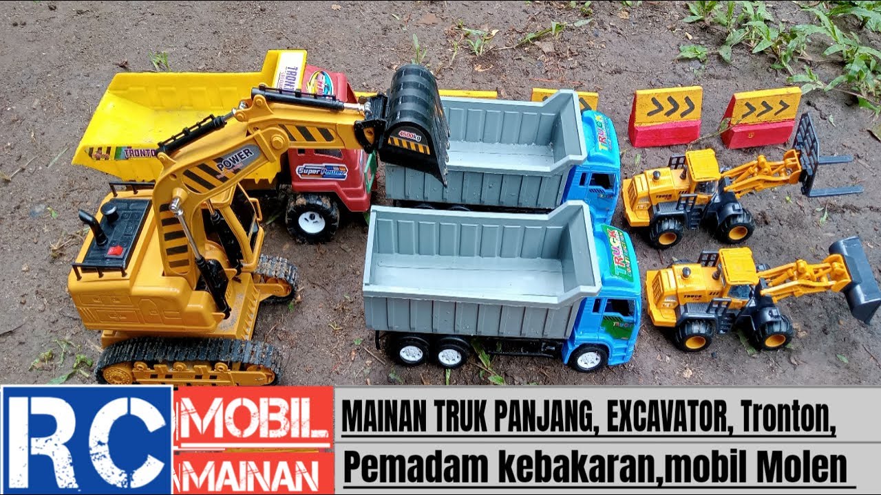 Mainan Truk pasir mobil pemadaman kebakaran excavator mainan Truk elf ...