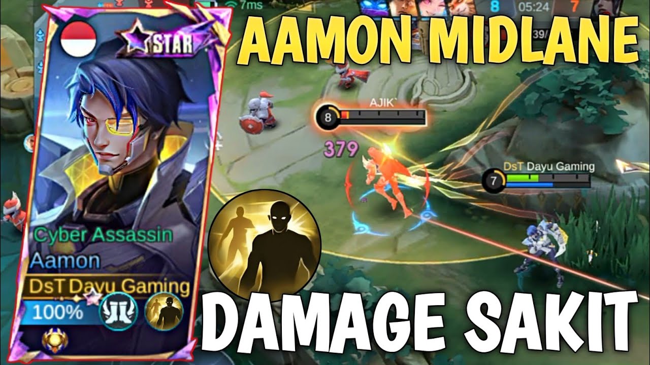 AAMON MIDLANE DAMAGE TETAP SAKIT!! AAMON BEST BUILD 2024 AAMON BEST GAMEPLAY MLBB - YouTube