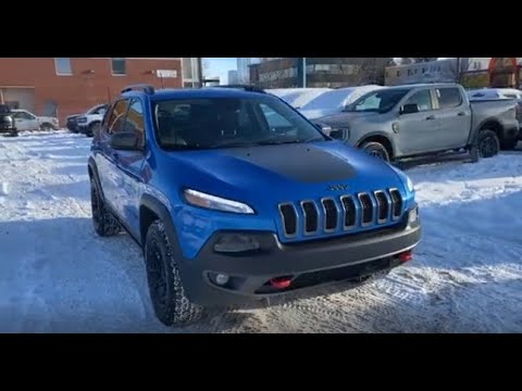 2018 Jeep Cherokee Trailhawk | Hydro Blue Pearl - YouTube