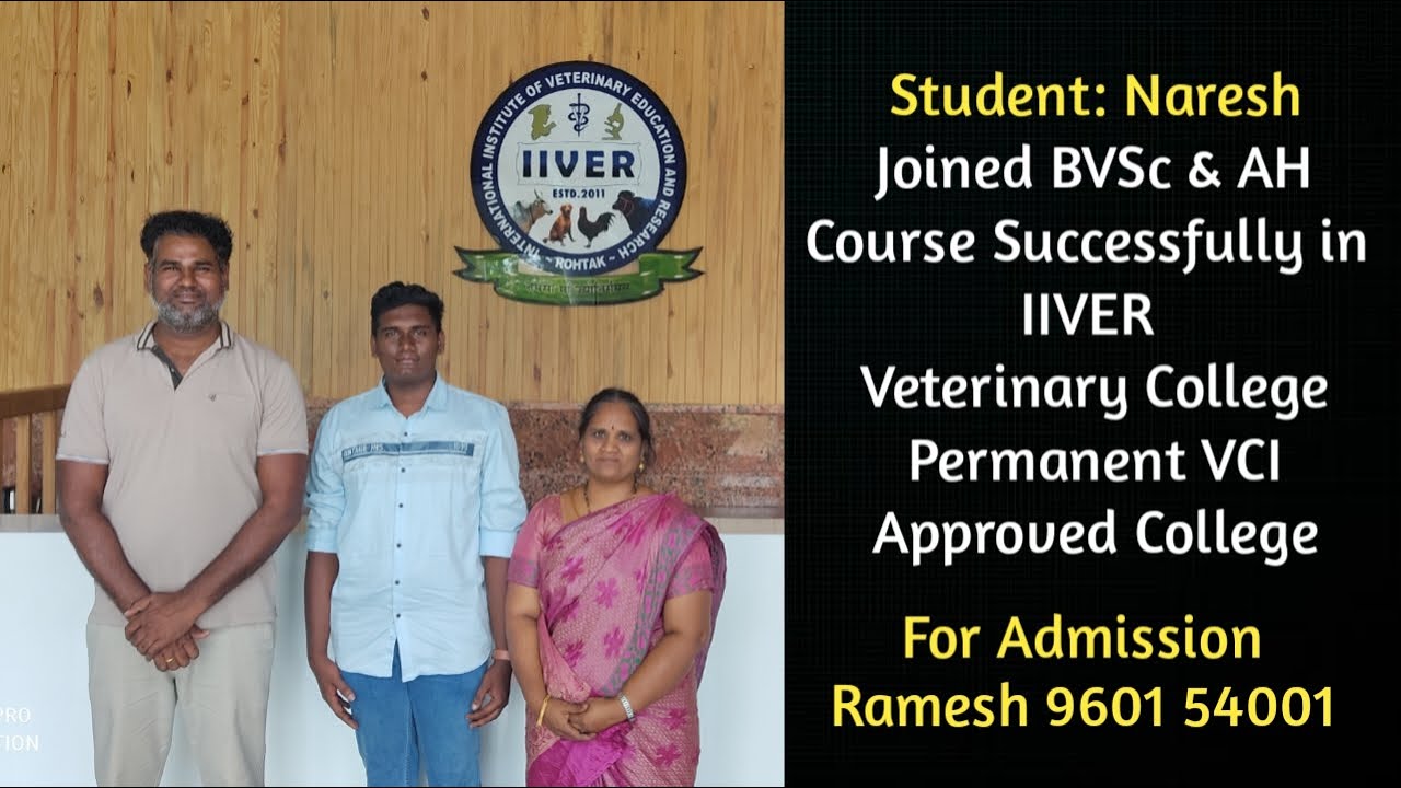 Naresh Joined BVSc & AH (Veterinary Doctor) Successfully in Permanent ...
