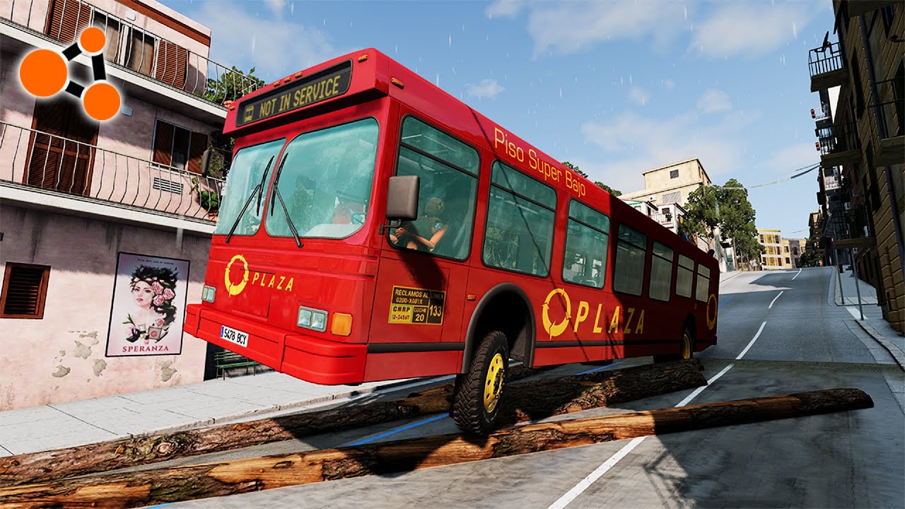 Bus vs Timber Logs BeamNG.drive | Beamng Crashes TV - YouTube