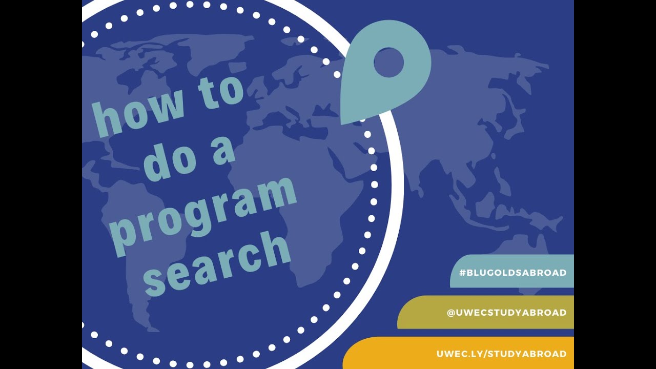 How to do a Study Abroad Program Search - YouTube