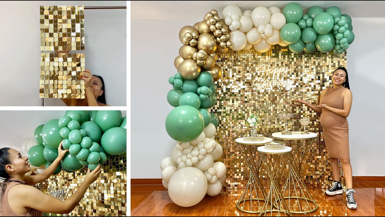 Como hacer una Decoracion con Shimmer Wall - 🎉 Balloon Garland On ...