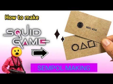 How to make squid game business card - YouTube