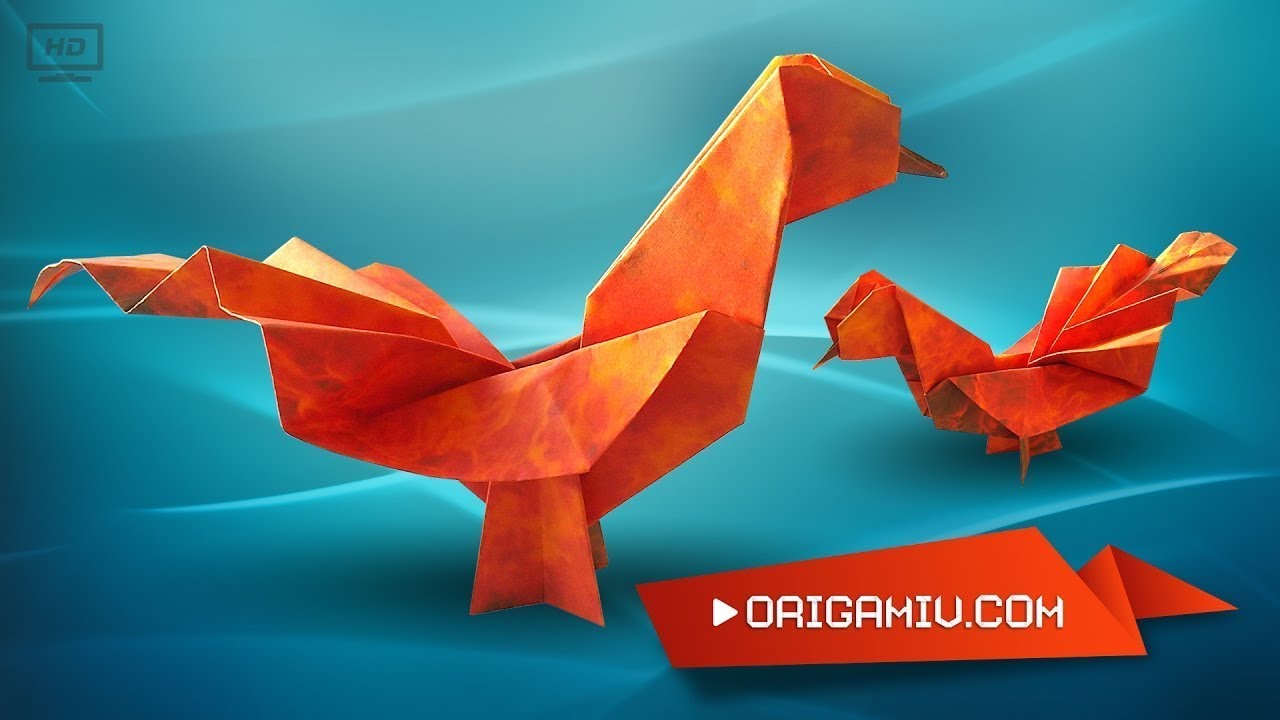 Paper Rooster - How to make a paper rooster? - YouTube