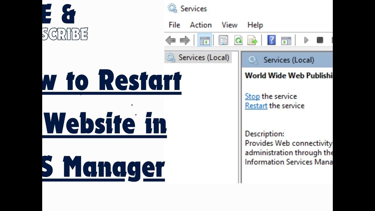 How to Restart a Website in IIS Manager - YouTube