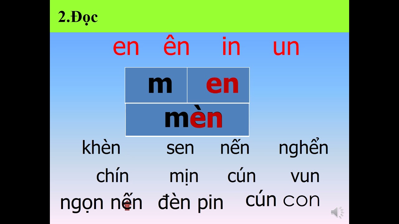 TIẾNG VIỆT_BÀI 33_EN ÊN IN UN - YouTube
