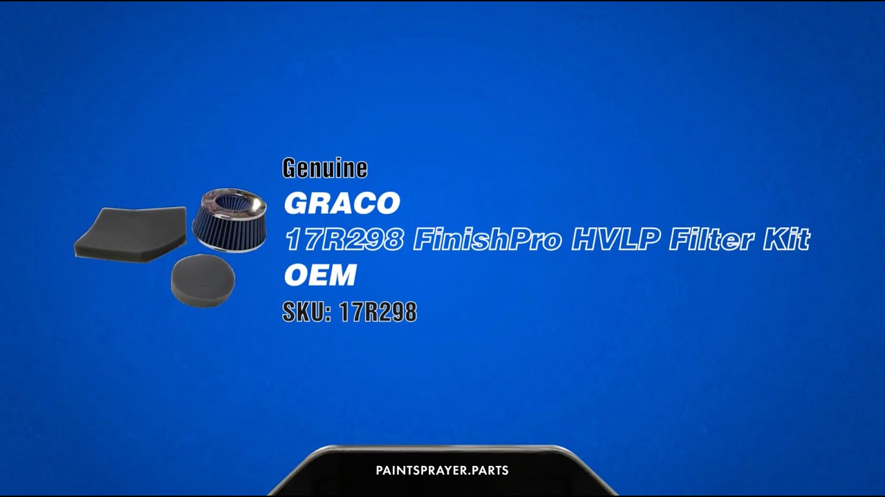 Graco 17R298 FinishPro HVLP Filter Kit OEM - YouTube